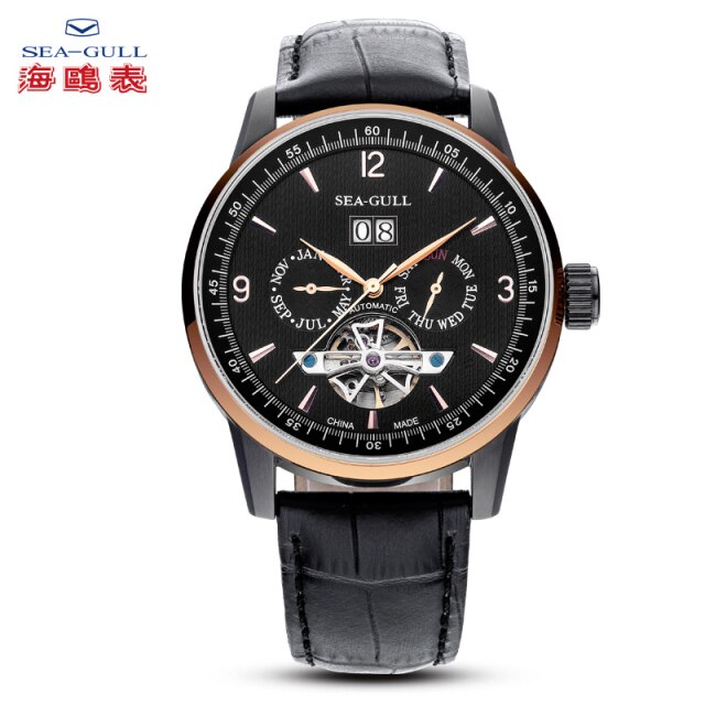 Sea-Gull Automatic Mechanical watch with Flywheel and full calender co ...